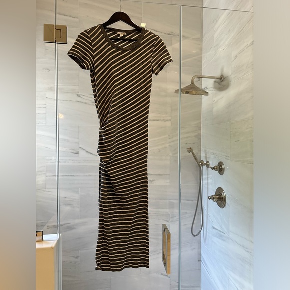 James Perse | Dresses | James Perse Stripped Dress | Poshmark